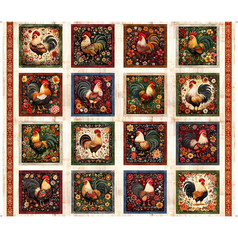 Rooster Fabric - Etsy