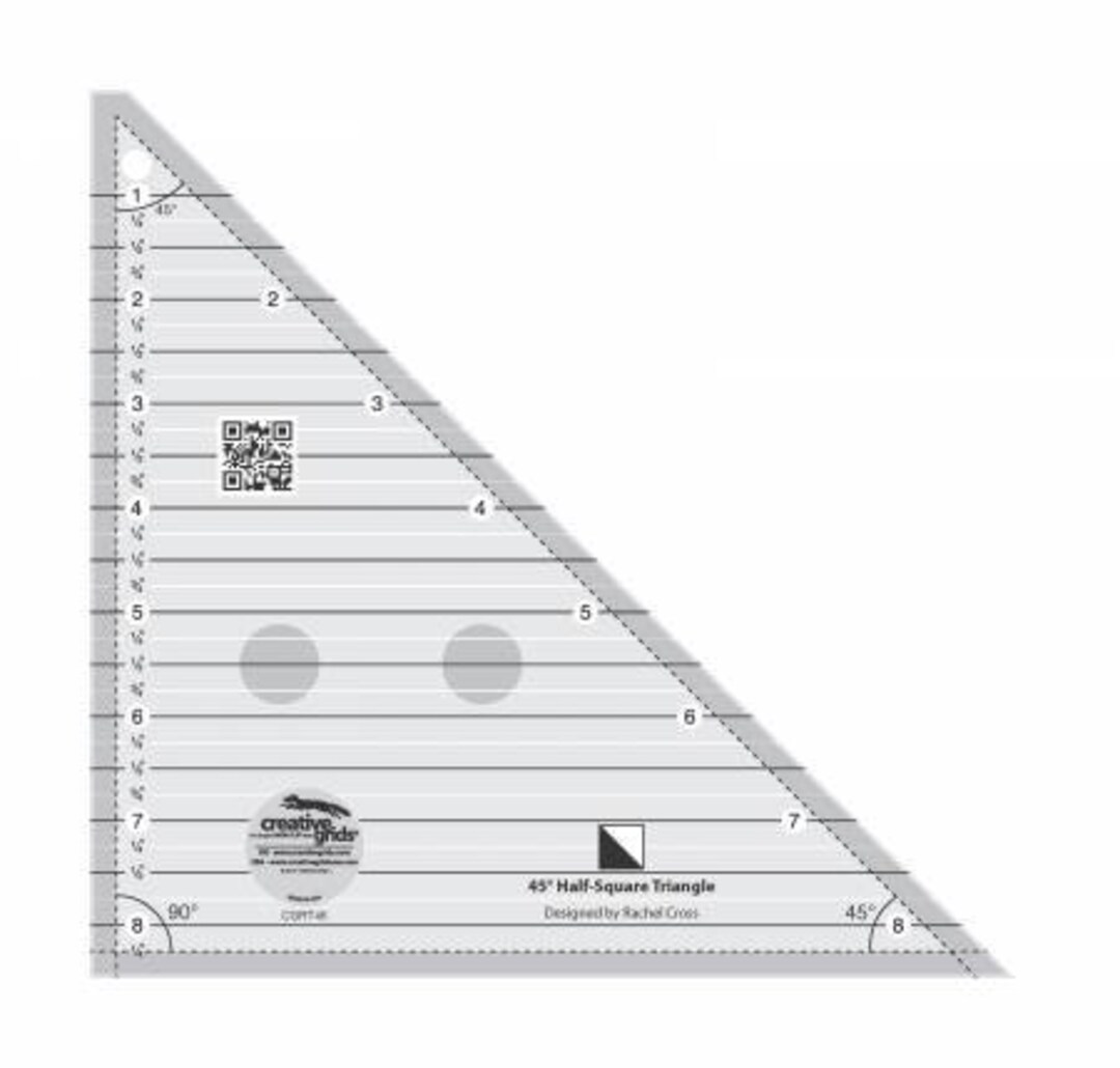 45 Degree Half Square Triangle Ruler by Creative Grids #CGRT45 - Etsy