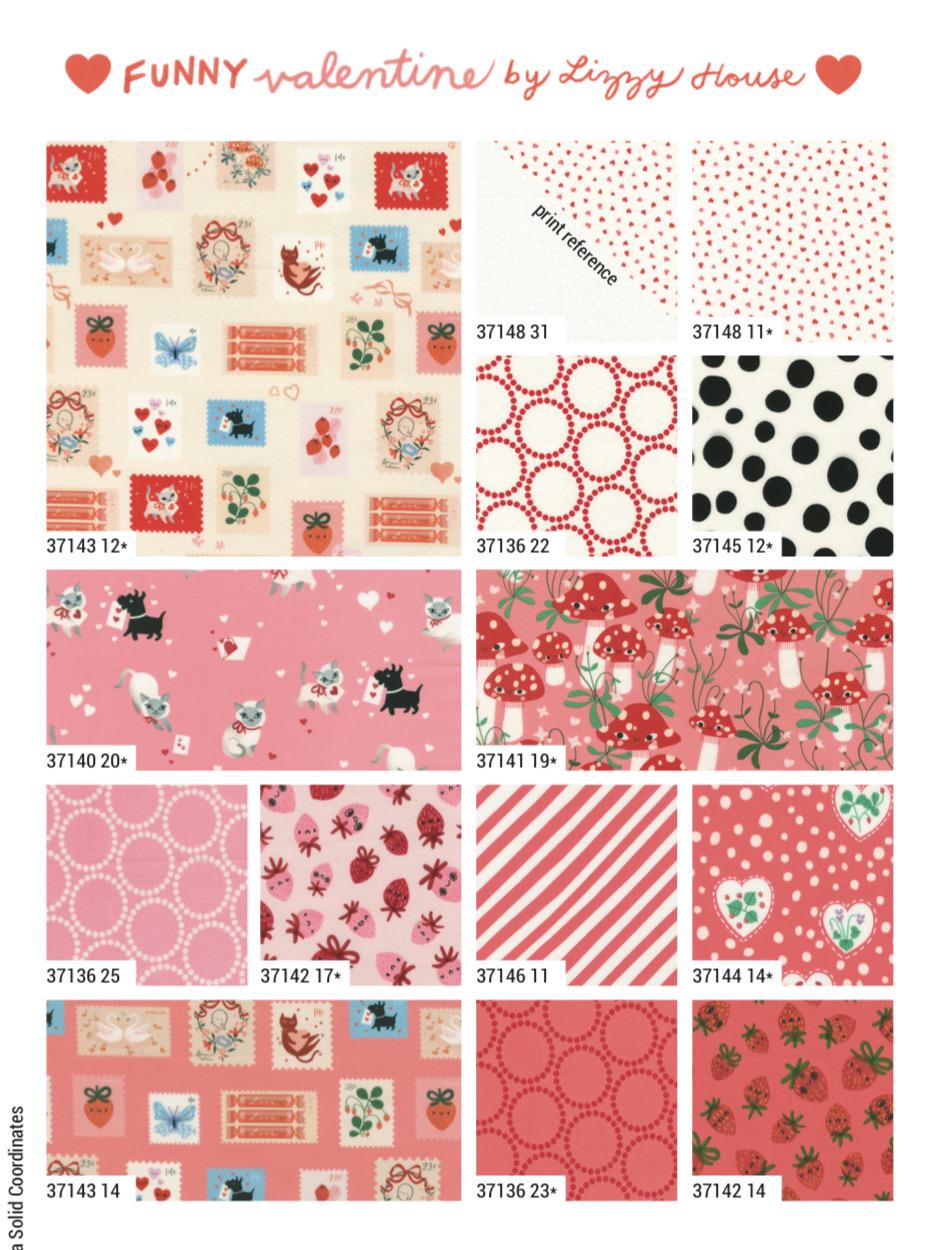 Funny Valentine Charm Pack by Lizzy House for Moda | 42 Assorted 5 ...