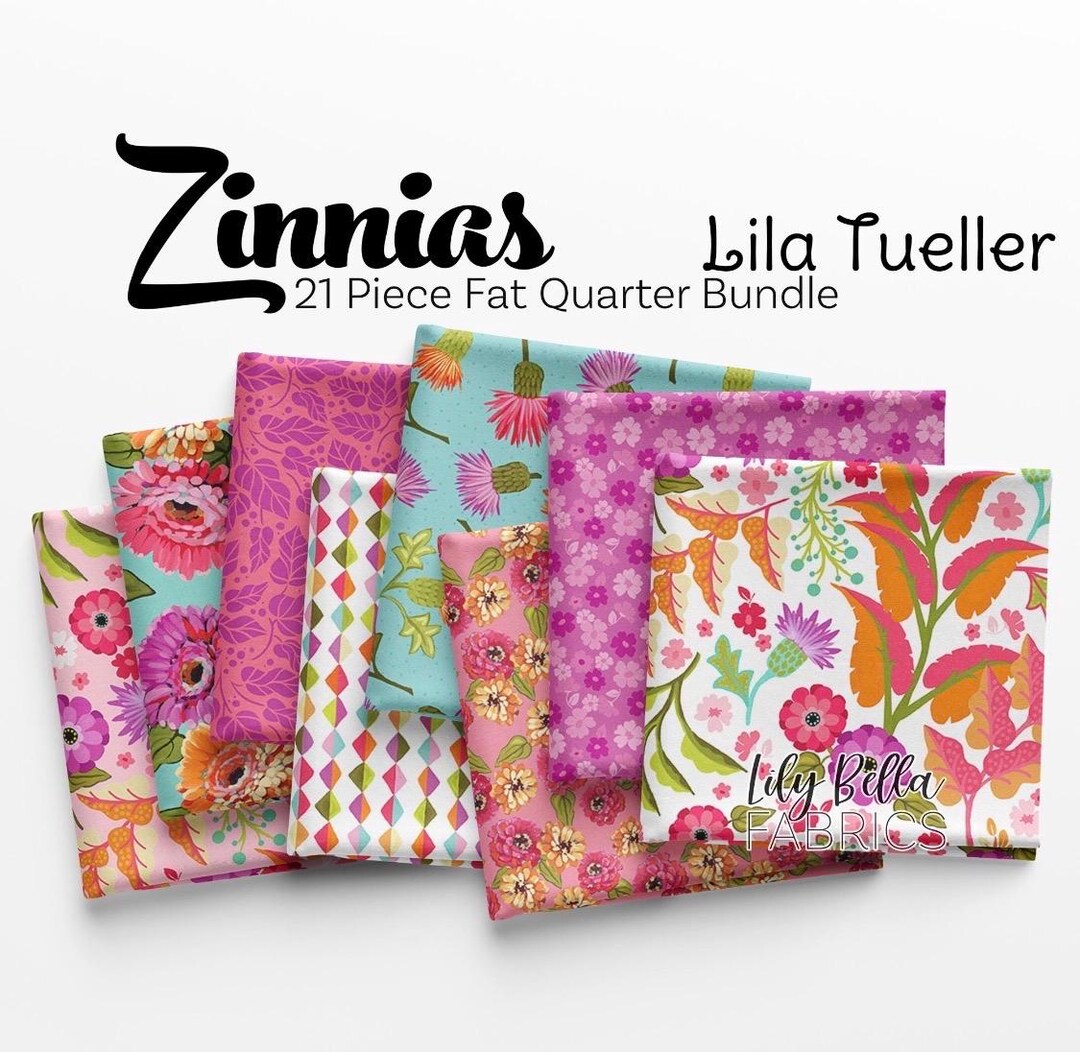 Zinnias 10 Inch Stacker (layer Cake) by Lila Tueller for Riley Blake ...