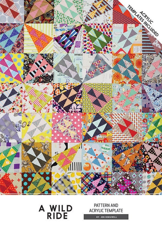 A Wild Ride Pattern and Acrylic Template Set by Jen Kingwell - Etsy