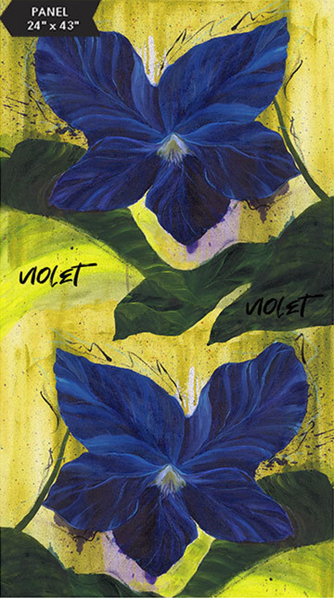 Wildflower (violet) by Frond Designs for Northcott | 24" X 44" Panel ...