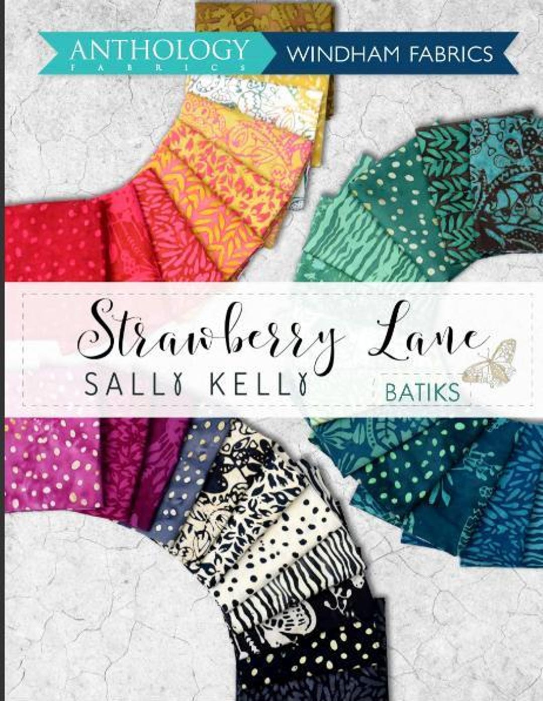 Strawberry Lane Batik Precut Fat Quarter Bundle by Sally Kelly for ...