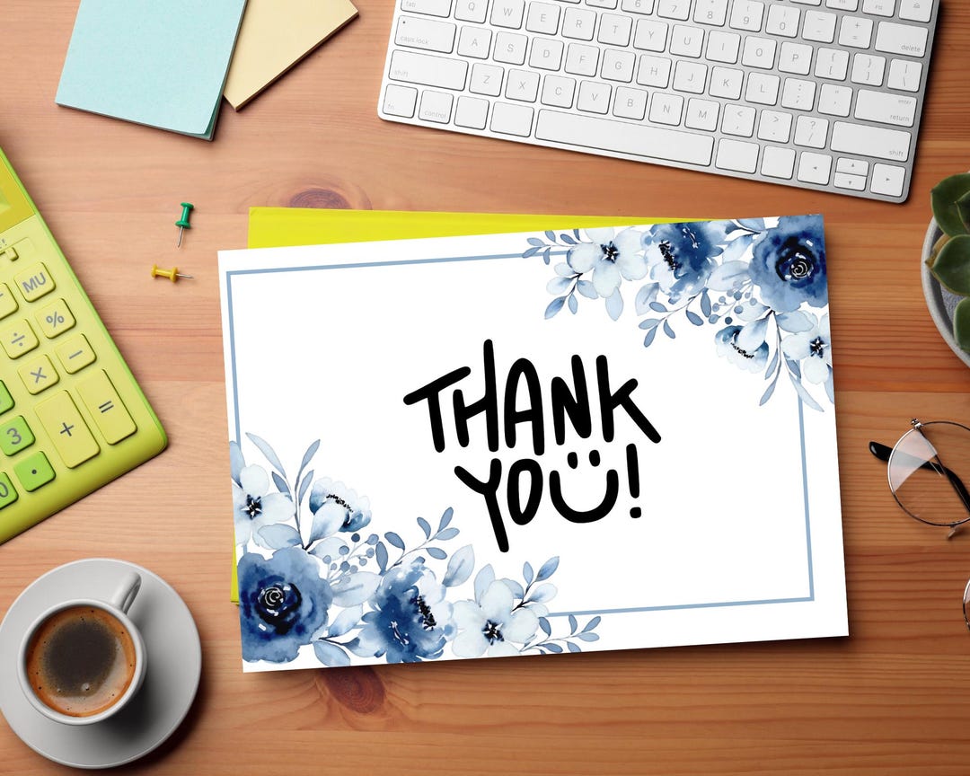 Printable Thank You Card, Instant Download, Digital Thank You, Editable ...
