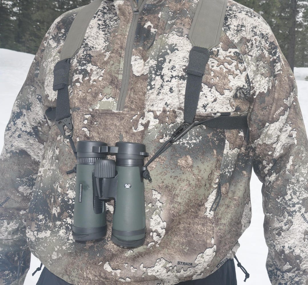 Binocular / Camera Harness Ranger Green W/adjustable Elastic Carrier ...