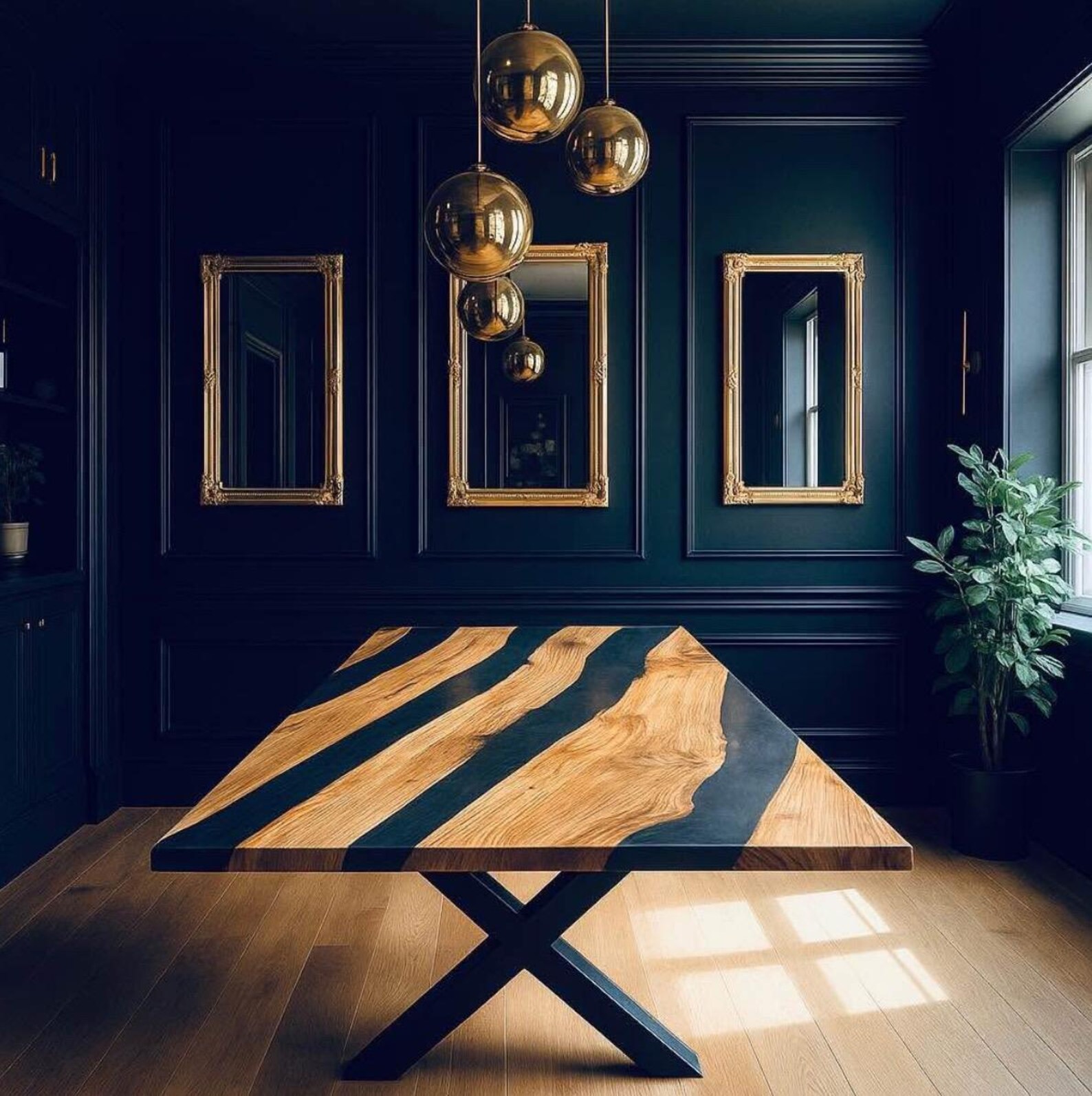 Live Edge Maple & Epoxy River Dining Table Handcrafted by Atlanta ...