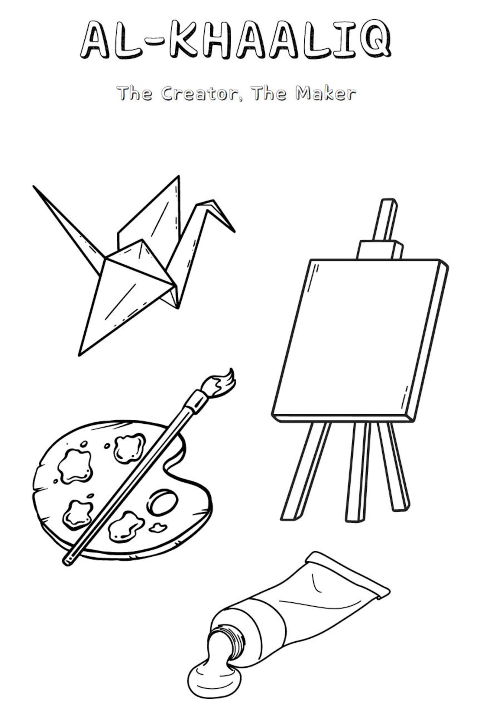 99 Names of Allah Colouring Book - Etsy