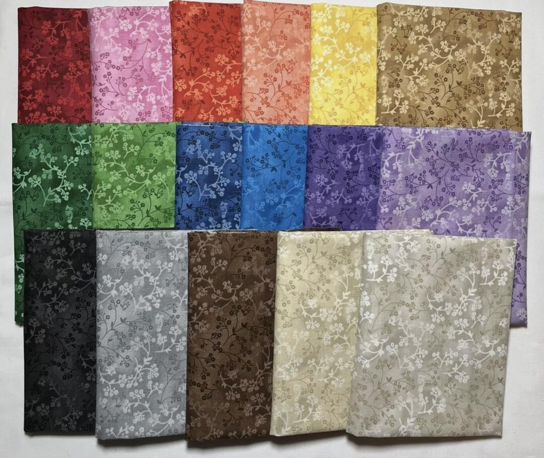 Razzle Dazzle ~ 17 Fat Quarter Cotton Fabric Bundle ~ Quilt Blender ...