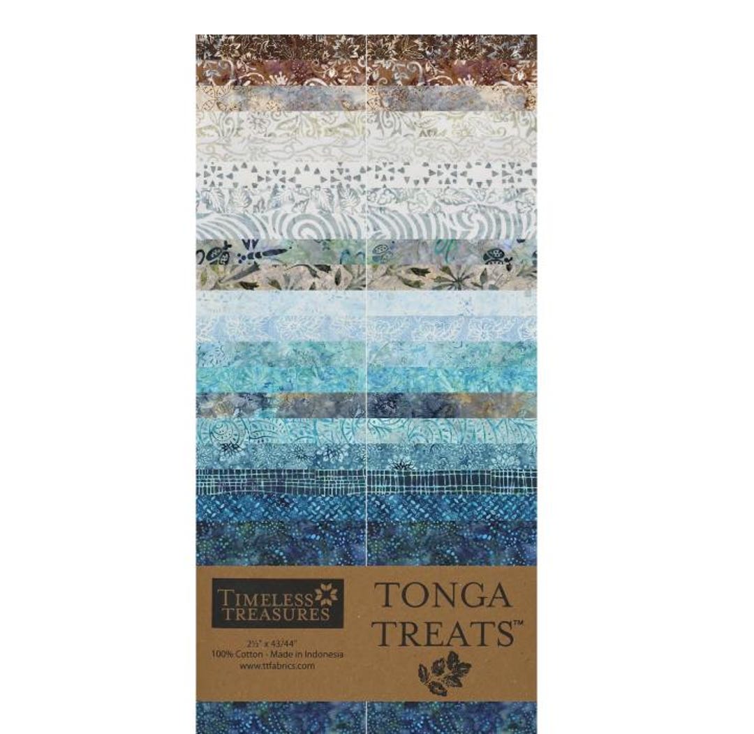 Timeless Treasures Tonga Treats ~ Juniper ~ (40) 2.5" Batik Fabric Strips - Etsy