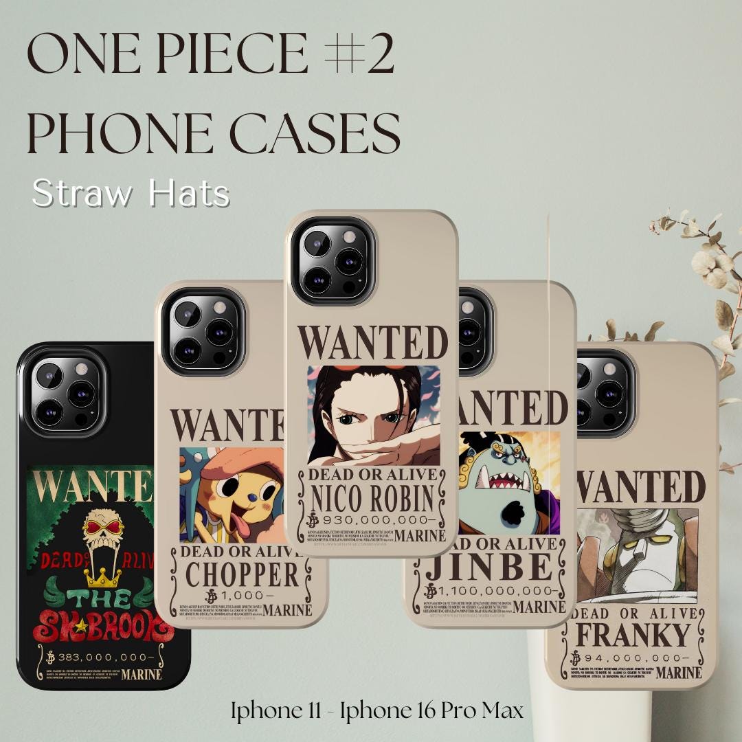 Anime Phone Cases, One Piece Characters Nico Robin, Jinbe, Tony Tony ...