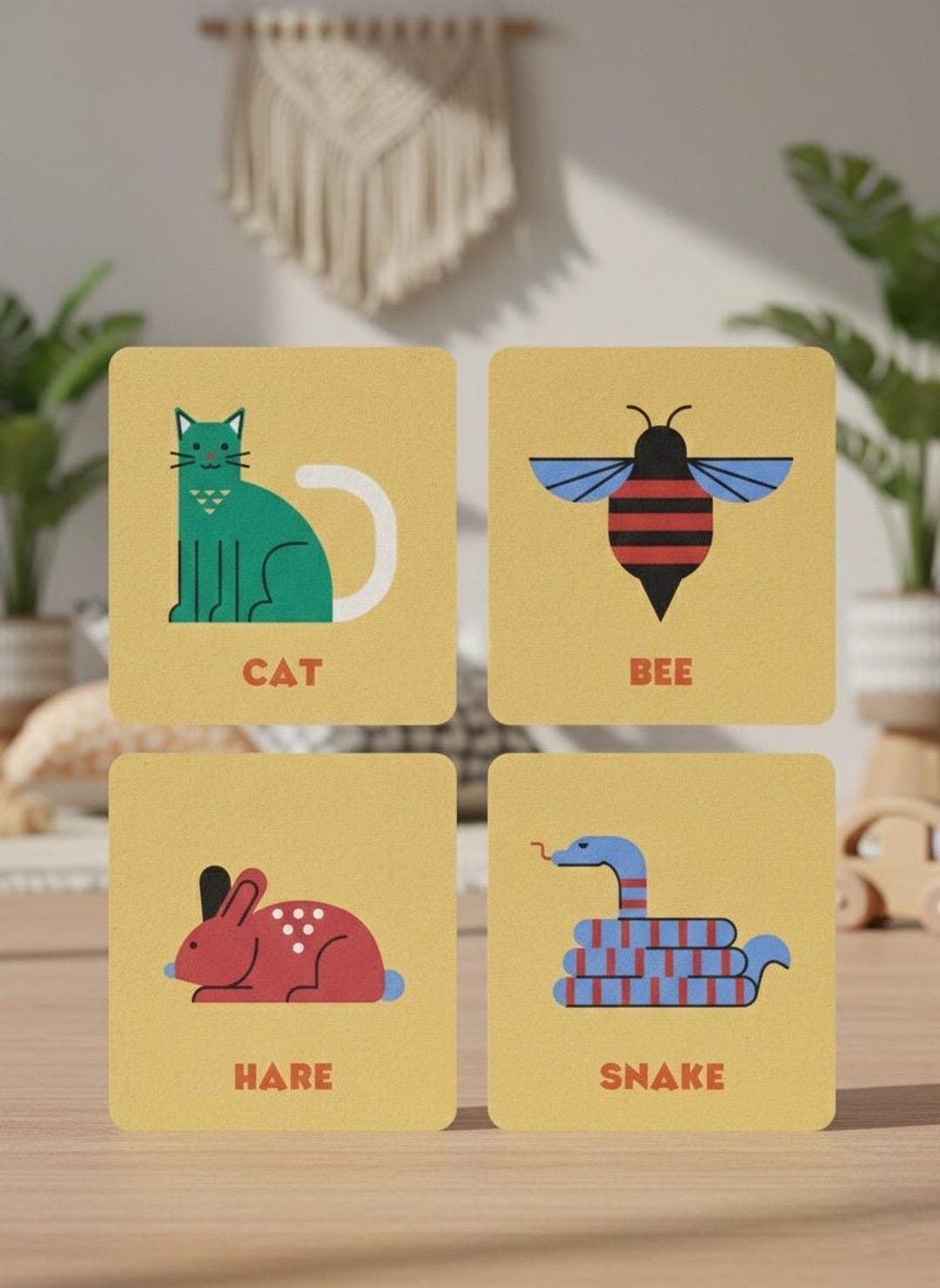 Animal Matching Game Cards, Montessori Preschool Learning Activity (PDF ...
