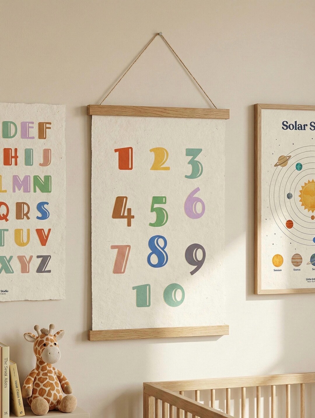Numbers Poster for Kids | Modern Nursery Decor (A4 A3 A2 PDF) - Etsy