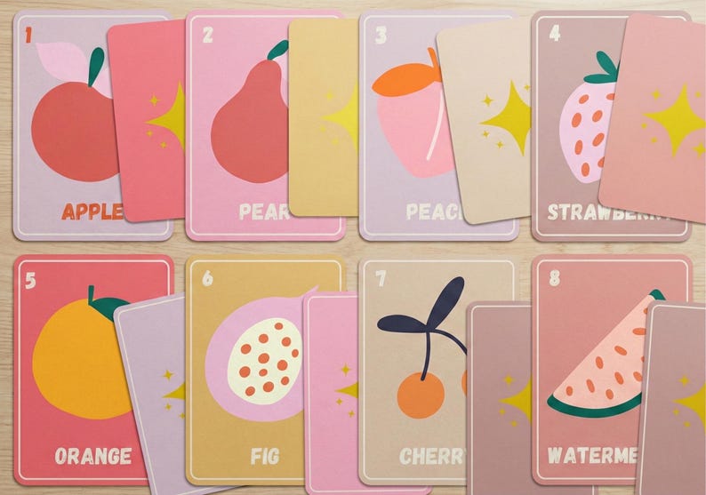 Fruit Flashcards for Kids, Montessori Learning Cards (PDF Download) - Etsy