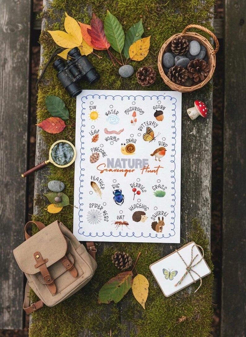 Nature Scavenger Hunt Printable – Outdoor Kids Activity – Woodland ...