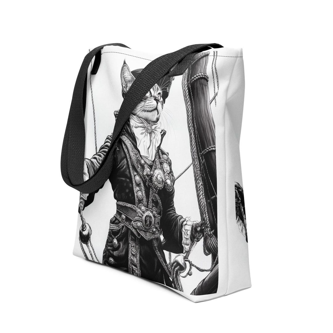 Admiral Purrington Tote Bag Nautical Cat Art for Stylish Cat Lovers - Etsy