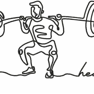 Lift Heavy Embroidery Design: Workout Gym Art (digital Download) - Etsy