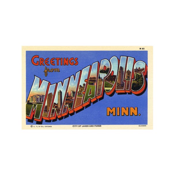 Minneapolis Postcard - Etsy