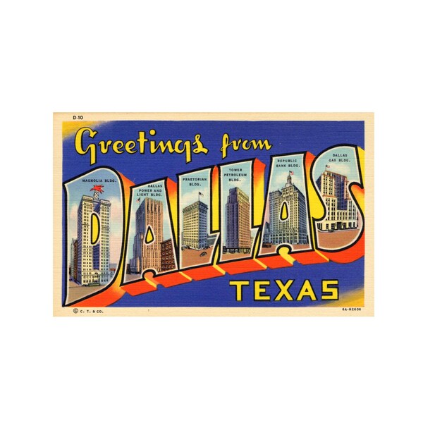 Big Letter Postcards - Etsy