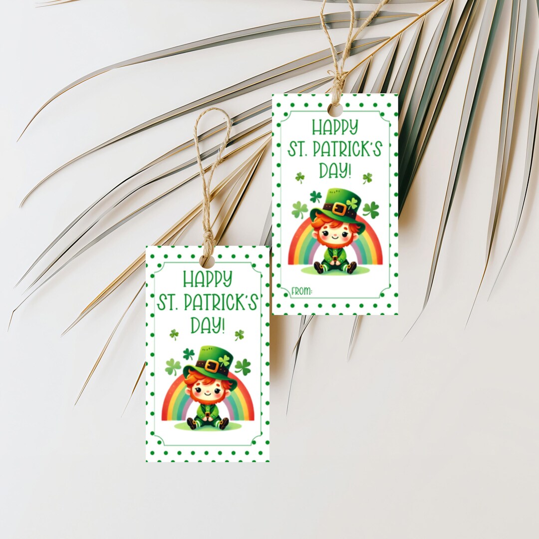 Printable St. Patrick's Day Tag, St. Paddy's Day Tag, Happy St. Patrick ...