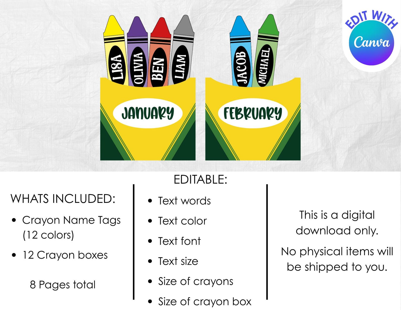 Editable Crayon Birthday Bulletin Board, Crayon Bulletin Board ...
