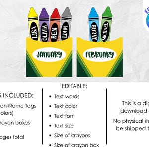 Editable Crayon Birthday Bulletin Board, Crayon Bulletin Board ...