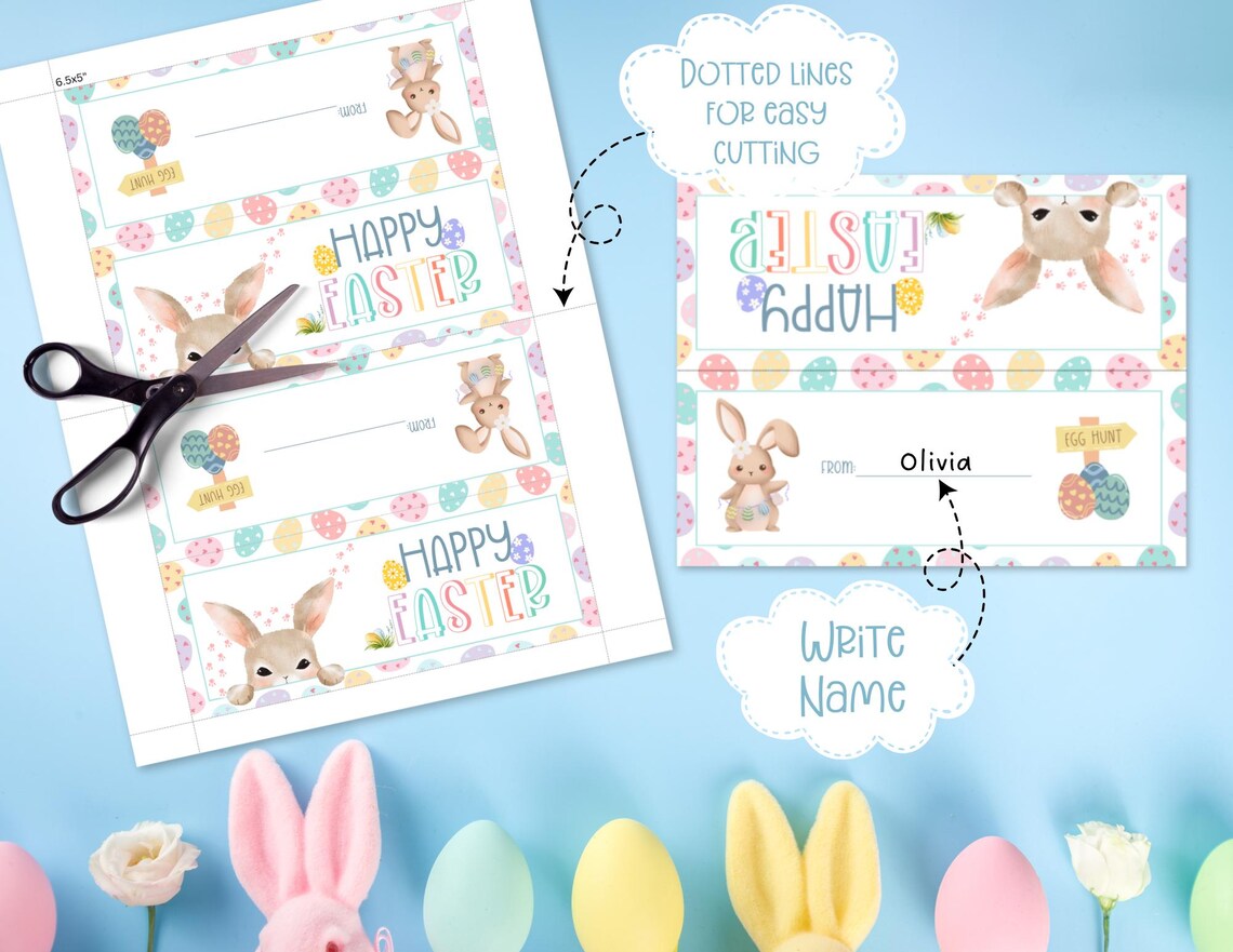 Printable Easter Treat Topper, Easter Treat Topper, Printable Treat ...