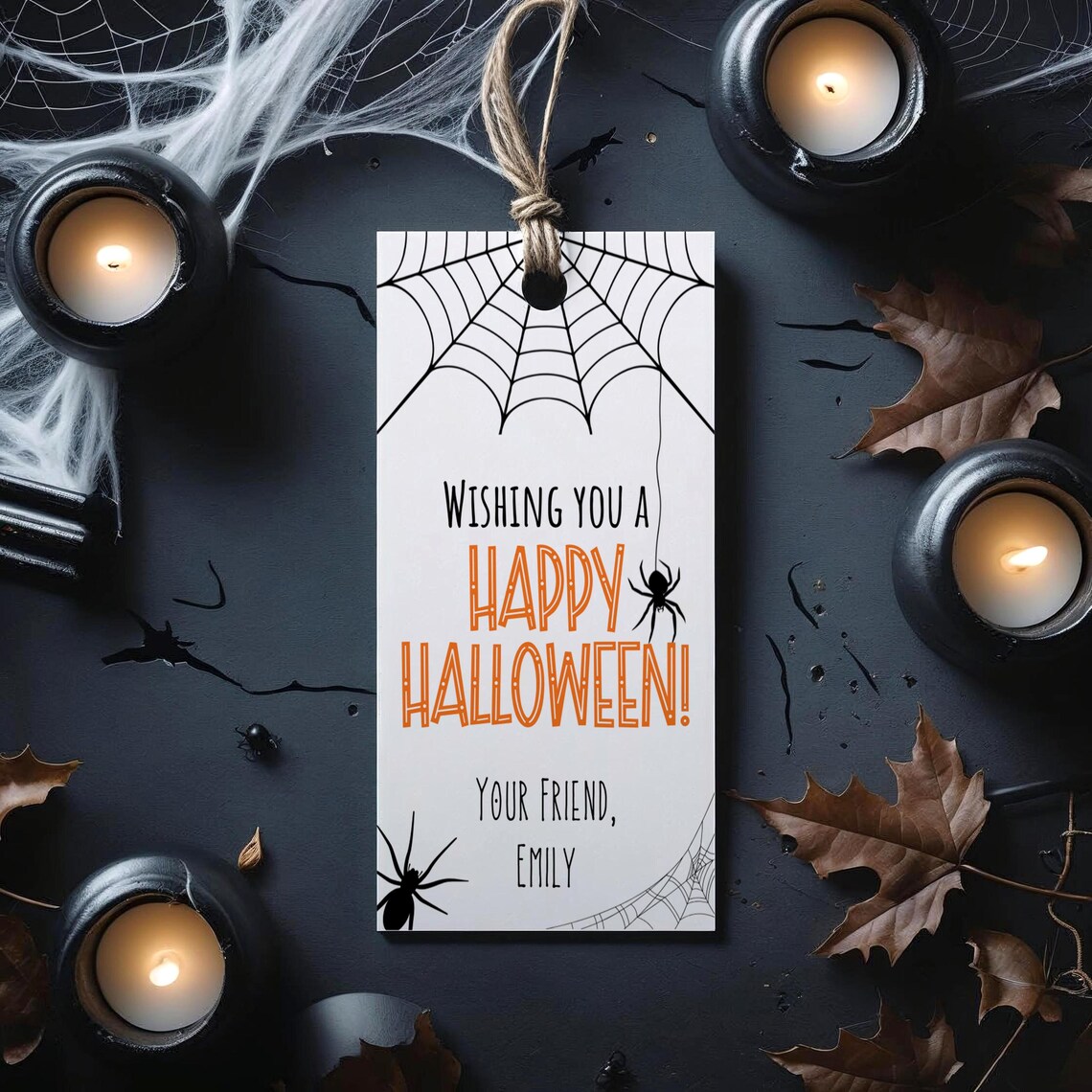 Editable Halloween Gift Tag, Printable Halloween Tag, Editable Gift Tag ...