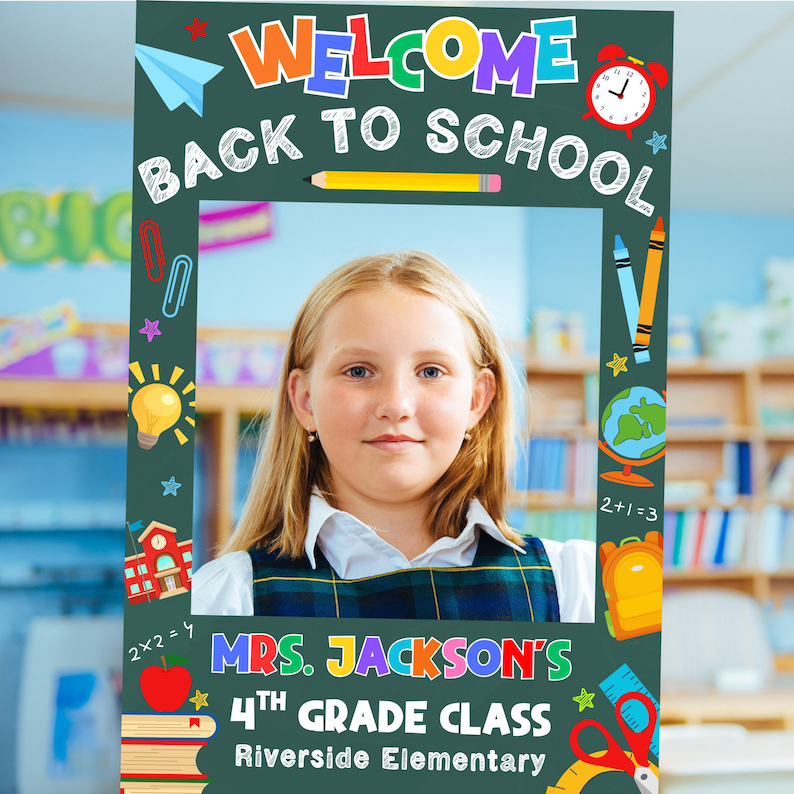 Editable Back to School Photo Prop, First Day of School Photo Frame ...