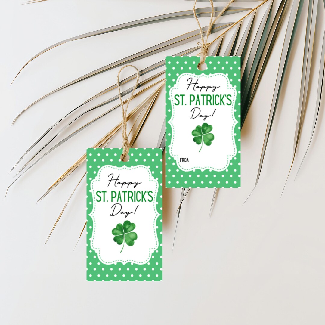 Printable St. Patrick's Day Tag, St. Paddy's Day Tag, Happy St. Patrick ...