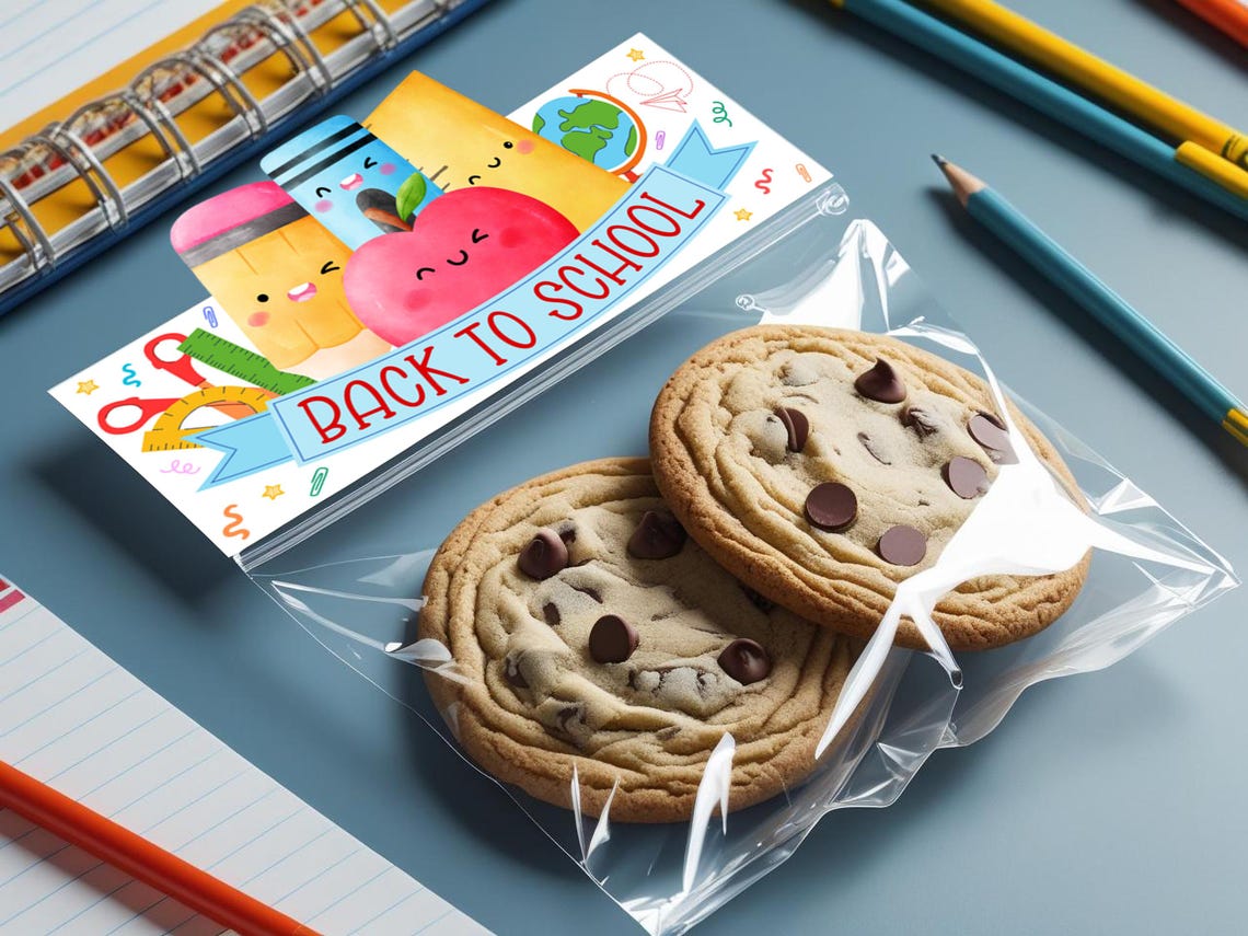 Back to School Treat Bag Topper, Editable Treat Bag Topper, Printable ...
