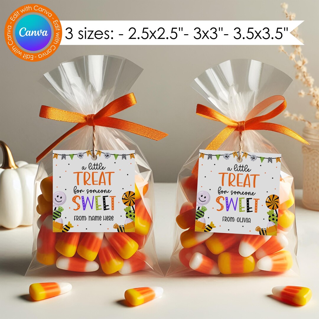 Editable Halloween Gift Tag, Printable Halloween Tag, Gift Tag ...