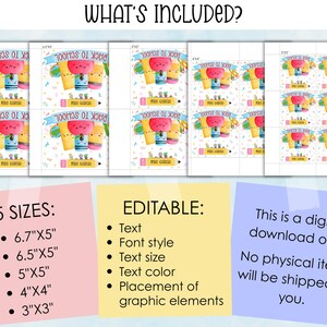 Back to School Treat Bag Topper, Editable Treat Bag Topper, Printable ...