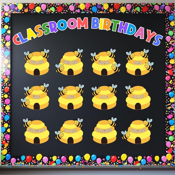 Birthday Bulletin Board - Etsy