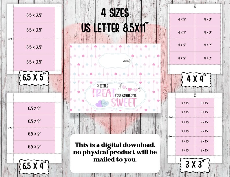 Valentine Treat Bag Topper, Printable Treat Bag Topper, Printable ...