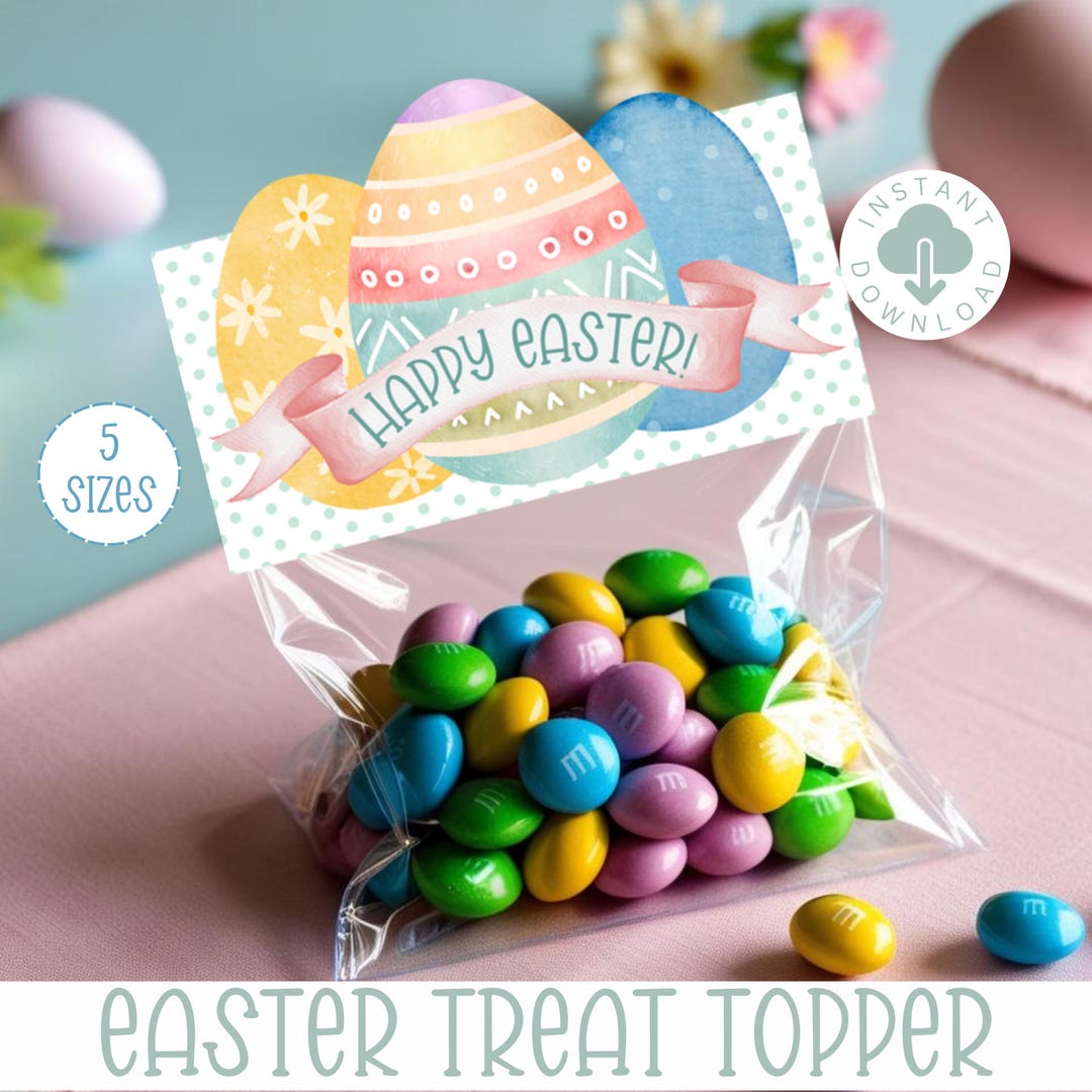 Printable Easter Treat Topper, Easter Treat Topper, Printable Treat ...