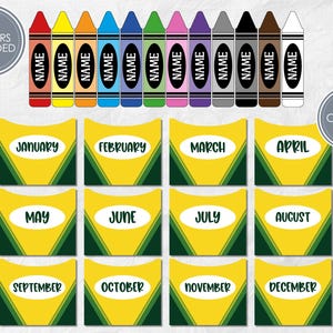 Editable Crayon Birthday Bulletin Board, Crayon Bulletin Board ...