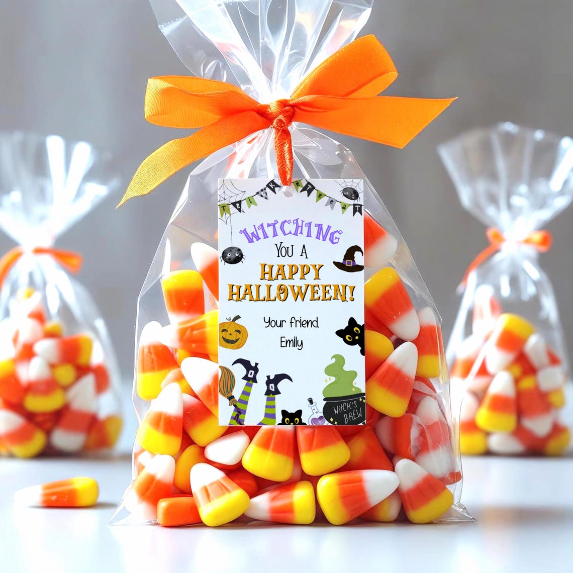 Editable Halloween Gift Tag, Printable Halloween Tag, Editable Gift Tag ...