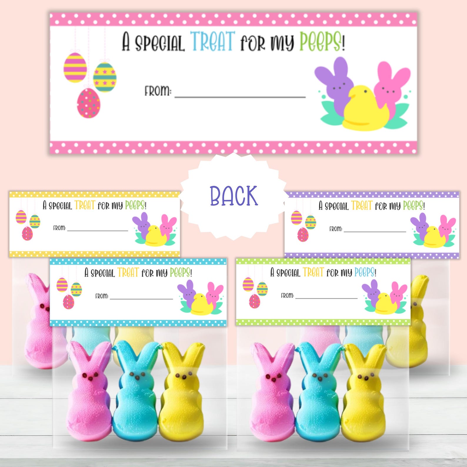 Printable Easter Treat Topper, Easter Treat Topper, Printable Treat ...