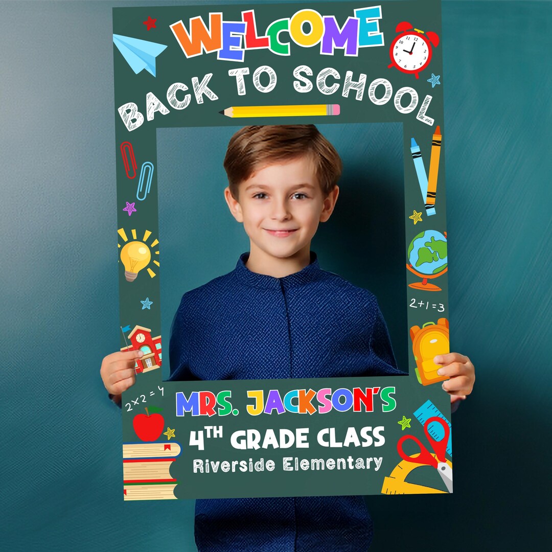 Editable Back to School Photo Prop, First Day of School Photo Frame ...