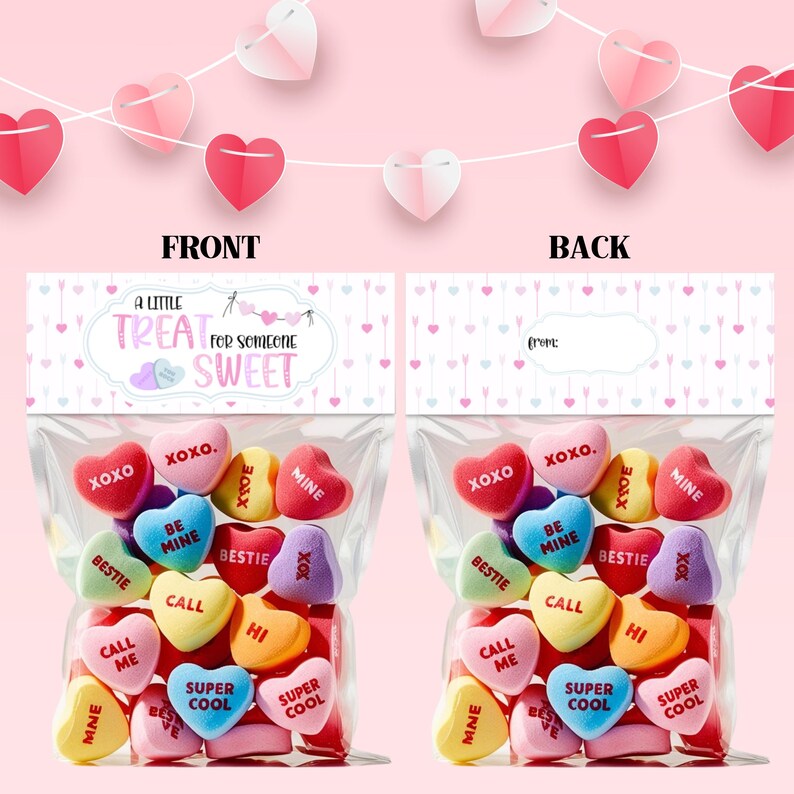 Valentine Treat Bag Topper, Printable Treat Bag Topper, Printable ...