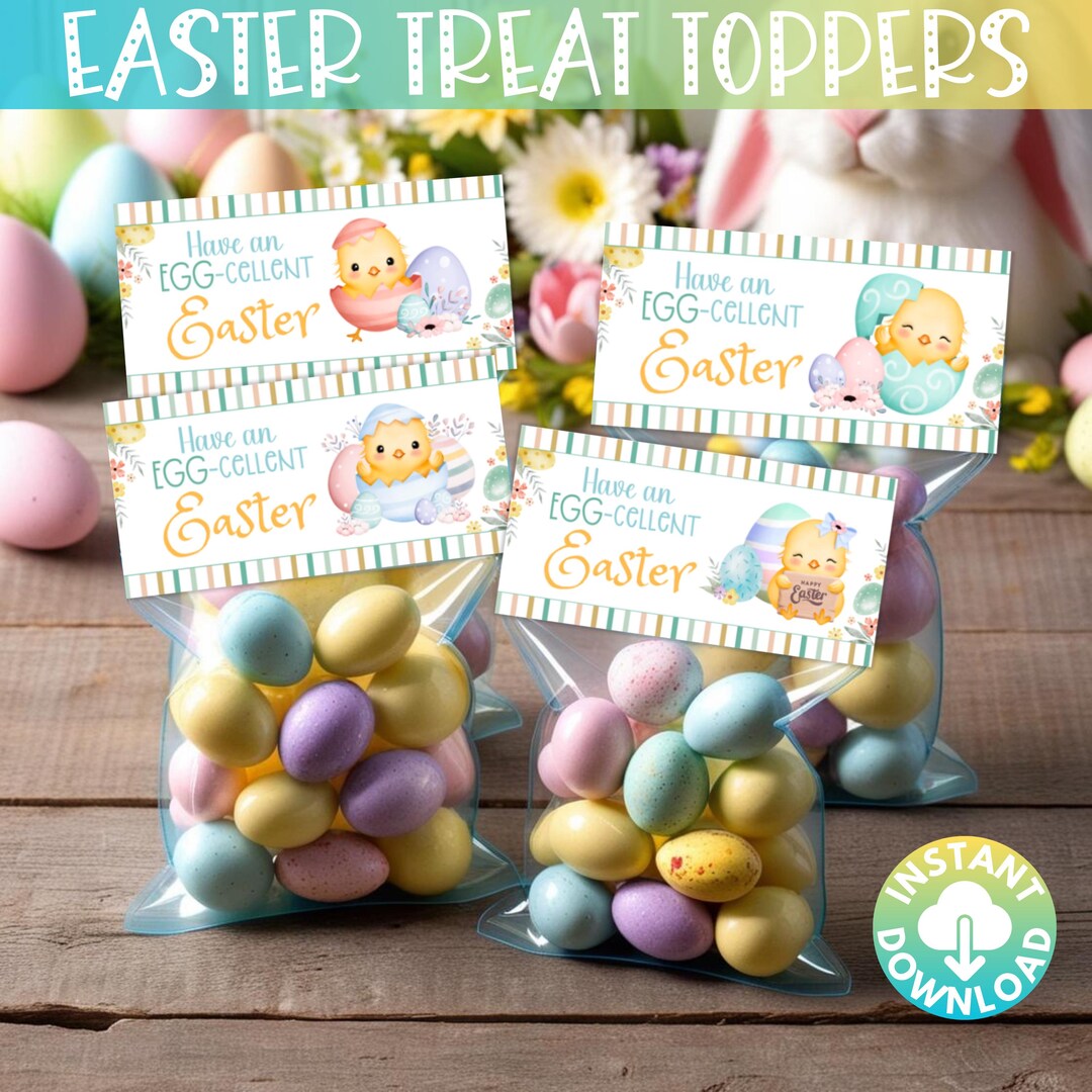 Printable Easter Treat Topper, Easter Treat Topper, Printable Treat ...