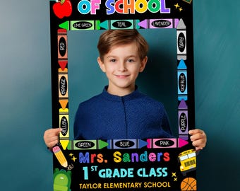 Editable Back to School Photo Prop, First Day of School Photo Frame ...