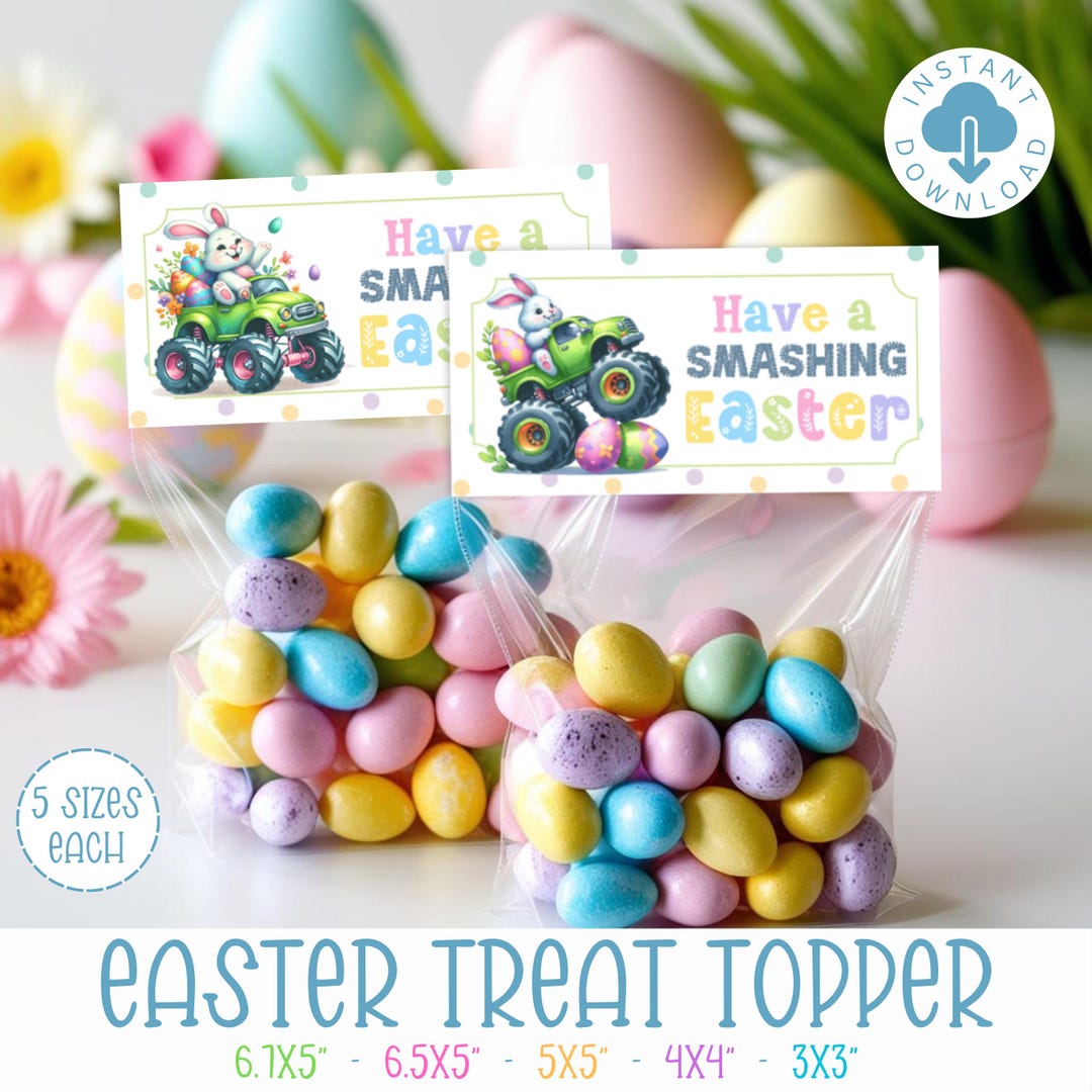 Printable Easter Treat Topper, Easter Topper, Printable Treat Topper ...