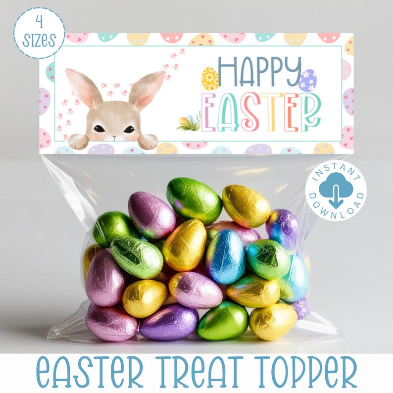Printable Easter Treat Topper, Easter Treat Topper, Printable Treat ...