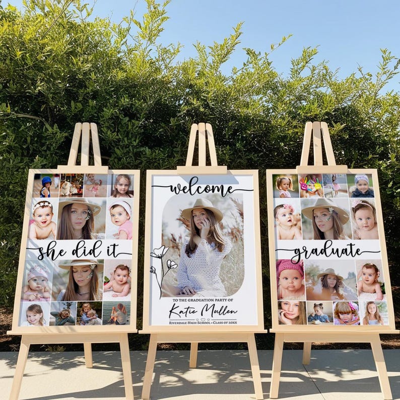 Editable Graduation Welcome Sign, Editable Graduation Party Sign, Grad ...