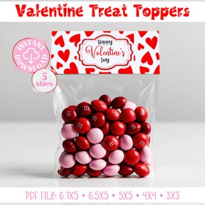 Valentine Treat Bag Topper | Printable Treat Bag Topper | Kids ...