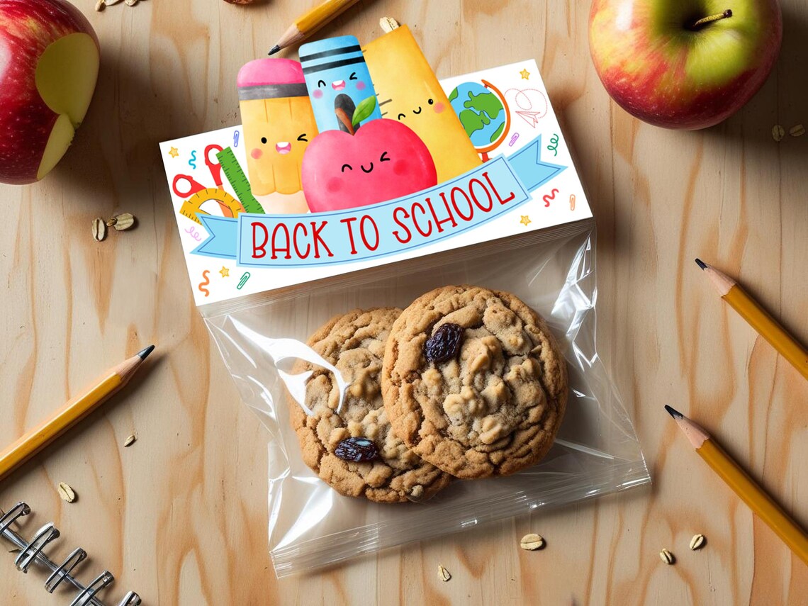 Back to School Treat Bag Topper, Editable Treat Bag Topper, Printable ...