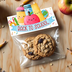 Back to School Treat Bag Topper, Editable Treat Bag Topper, Printable ...
