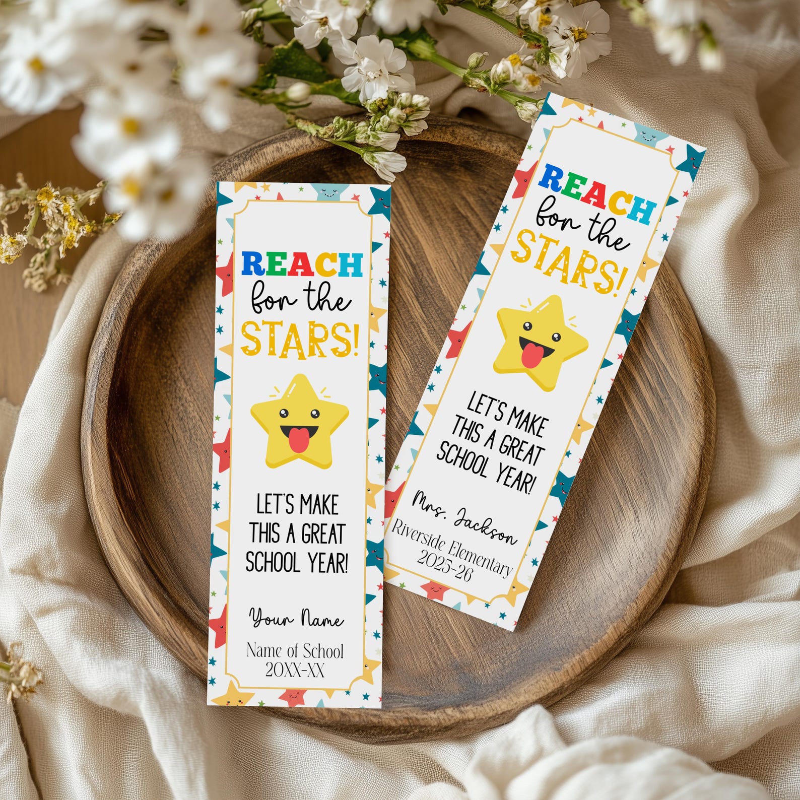 Back to School Printable Bookmarks, Editable Back to School Bookmark ...