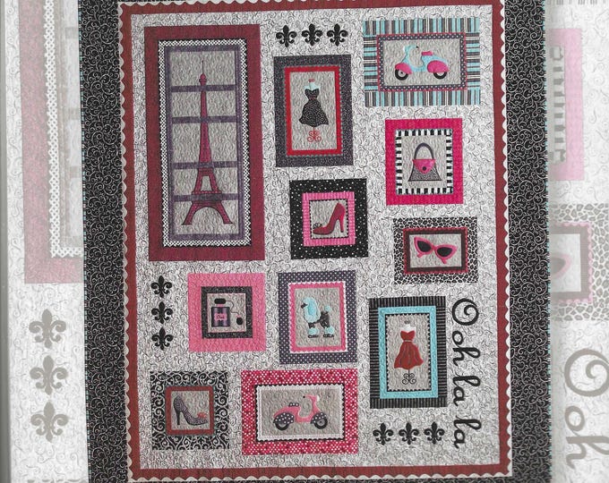 French Travel Embroidery Design for Quilts Using Husqvarna Viking ...